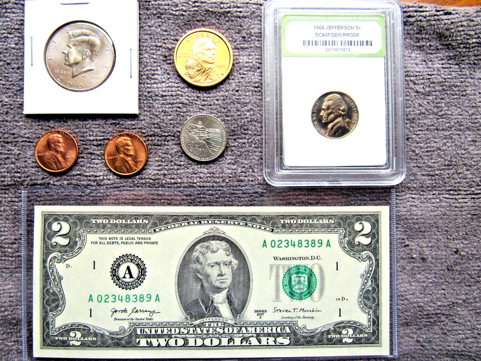Lot of all Proofs and Uncirculated coins plus gem BU $2 Bill Note! | eBay