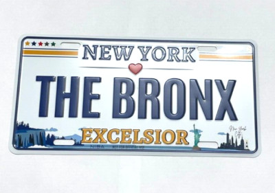"THE BRONX" NYC License Plate -Embossed 6x12 Inch, New York City ...