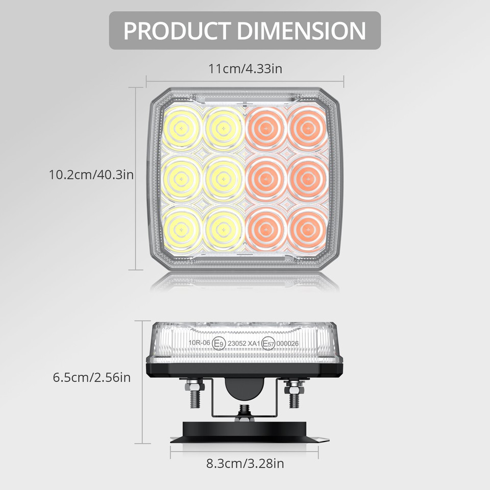 2X Magnetic Wireless Warning Strobe Beacon Light Emergency Flashing ...