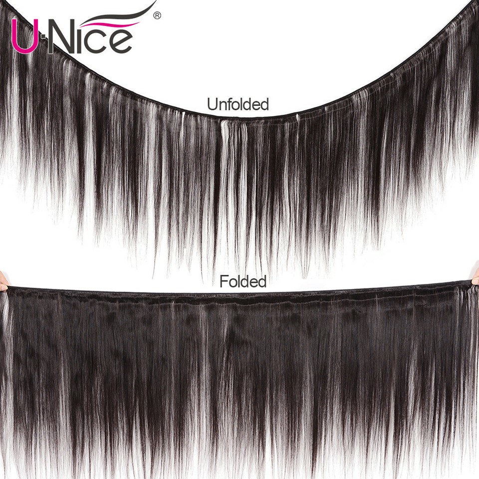 UNice Hair Eurasian Straight 3 Bundles Human Hair Extensions Virgin ...