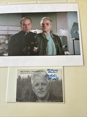 Signed Small Photo 4x6 W/ Larger Print Photo Michael Champion Running ...