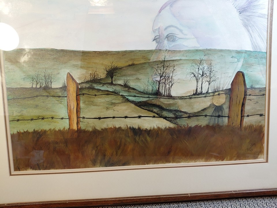 Woolley (1983) Native-Inspired Watercolor 30×25 Frame Gary R. Lucy ...