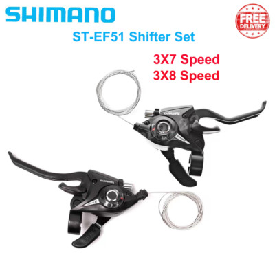 Shimano ST-EF51 3x7/8 21/24Speed Brake & Shifter Levers Combo Set W ...