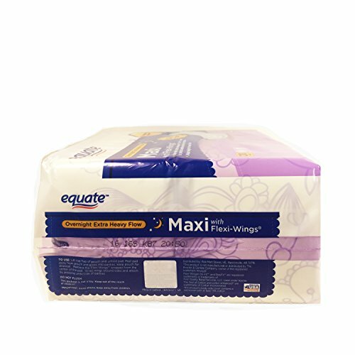 EQUATE Overnight Extra Heavy Flow Maxi Pads With Flexi-wings 20 Count ...