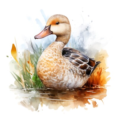 XXL 18X18 Autoaufkleber Enten Aquarell Aufkleber Wetterfester Vinyl ...