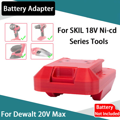 1x Adapter For Dewalt 20V Lithium-ion Battery Convert To For Skil 18V ...