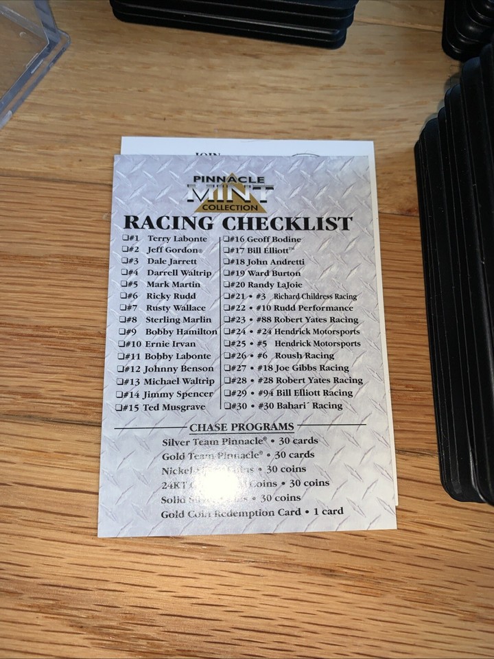 1997 Pinnacle Mint Collection Set Of 30 Auto Racing Coins Complete | eBay