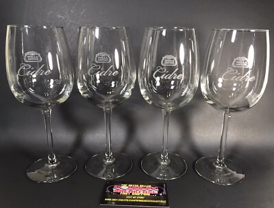 Stella Artois Cidre Hard Cider Set of (4) 16 oz Stemmed Wine Beer ...