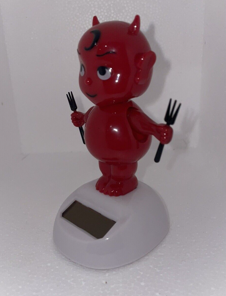 Solar Powered DANCING DEVIL Pitchforks BOBBLEHEAD TOY NEW valentines | eBay