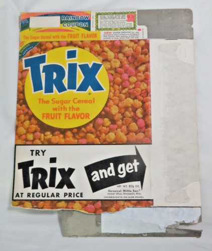Vintage 2 different 1950's TRIX Cereal boxes General Mills | eBay