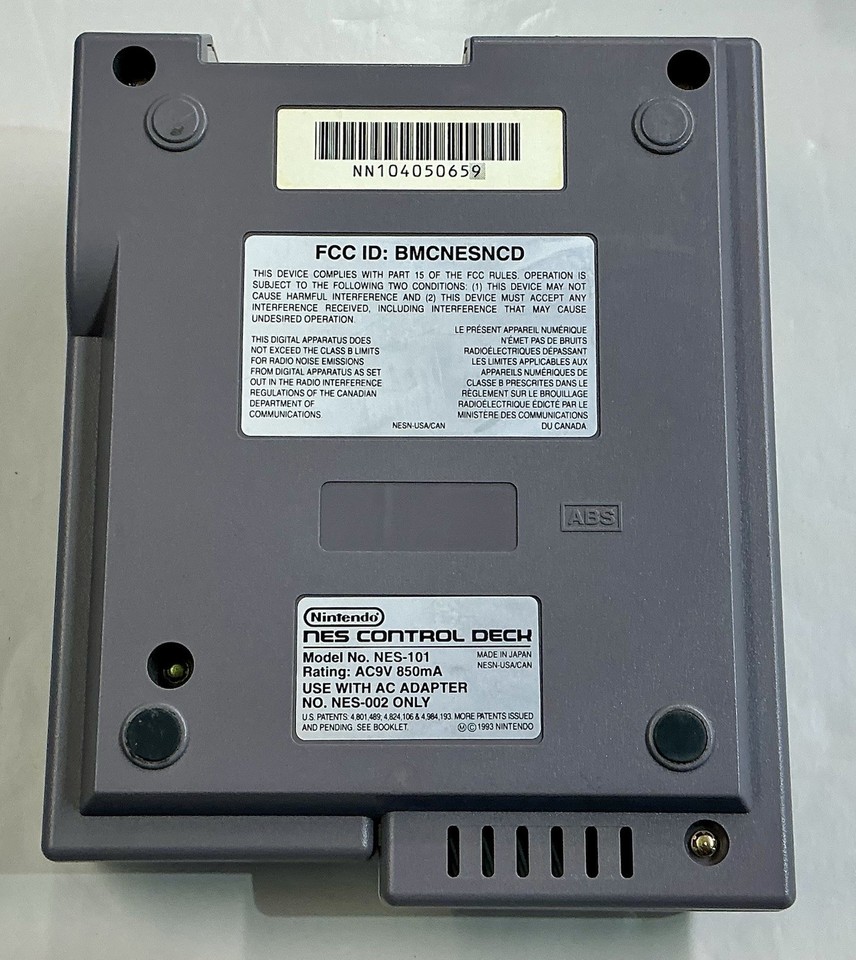 Nintendo NES Top Loader Console + OEM Dog Bone Controller + 6 NES Games ...