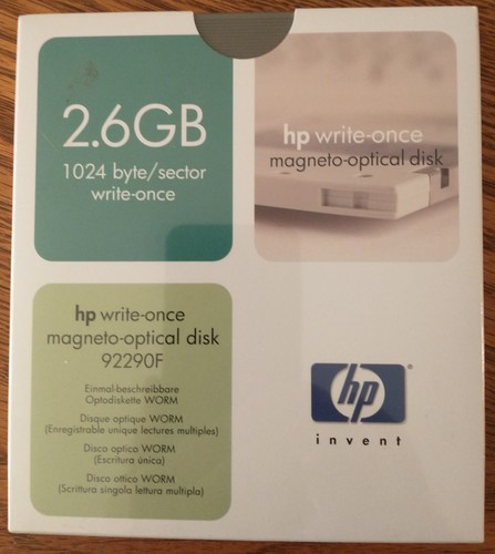 NEW HP 92290F 2.6GB Write-Once Worm MO Worm 1024 Optical Disk 9164-0706 ...