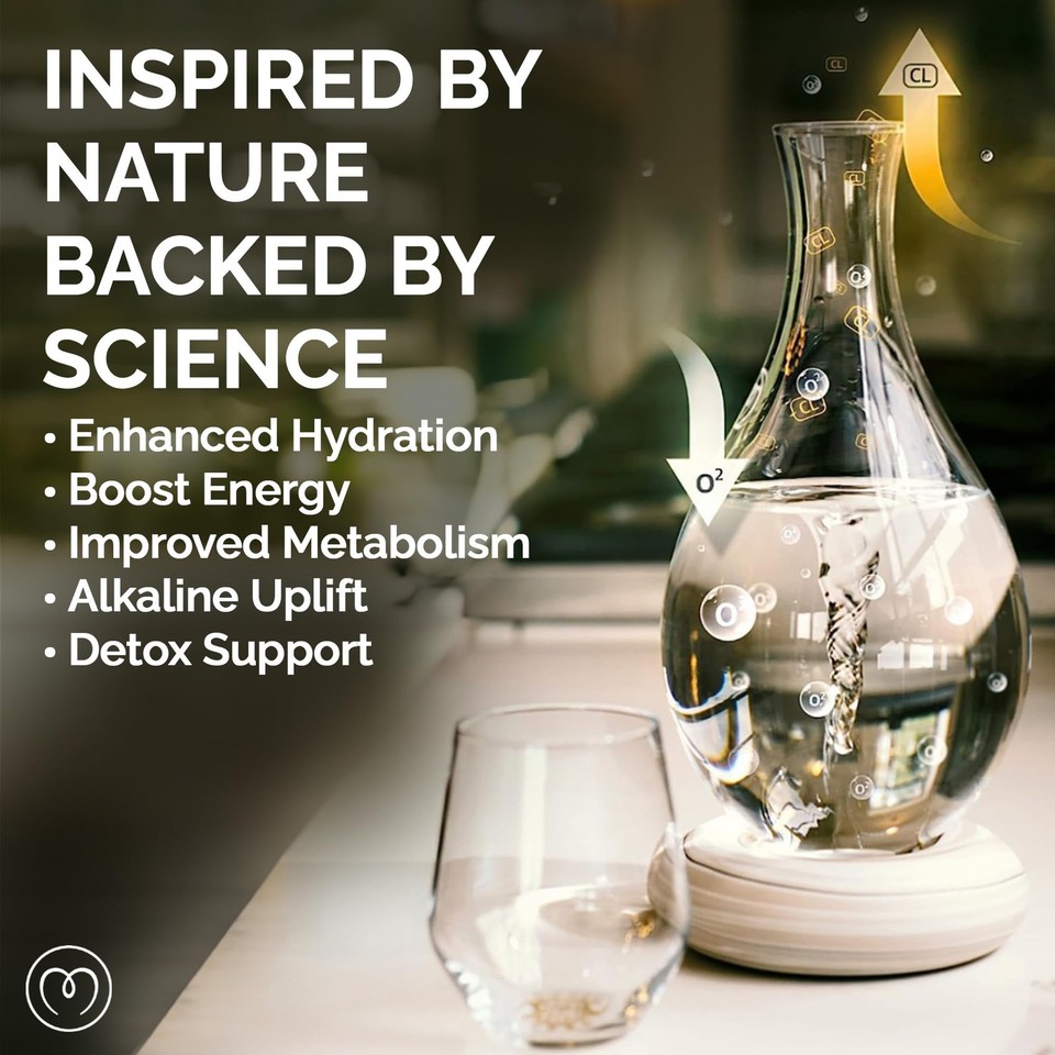 Swirl Structured Water Carafe - Innovative Vortex Technology Handblown ...