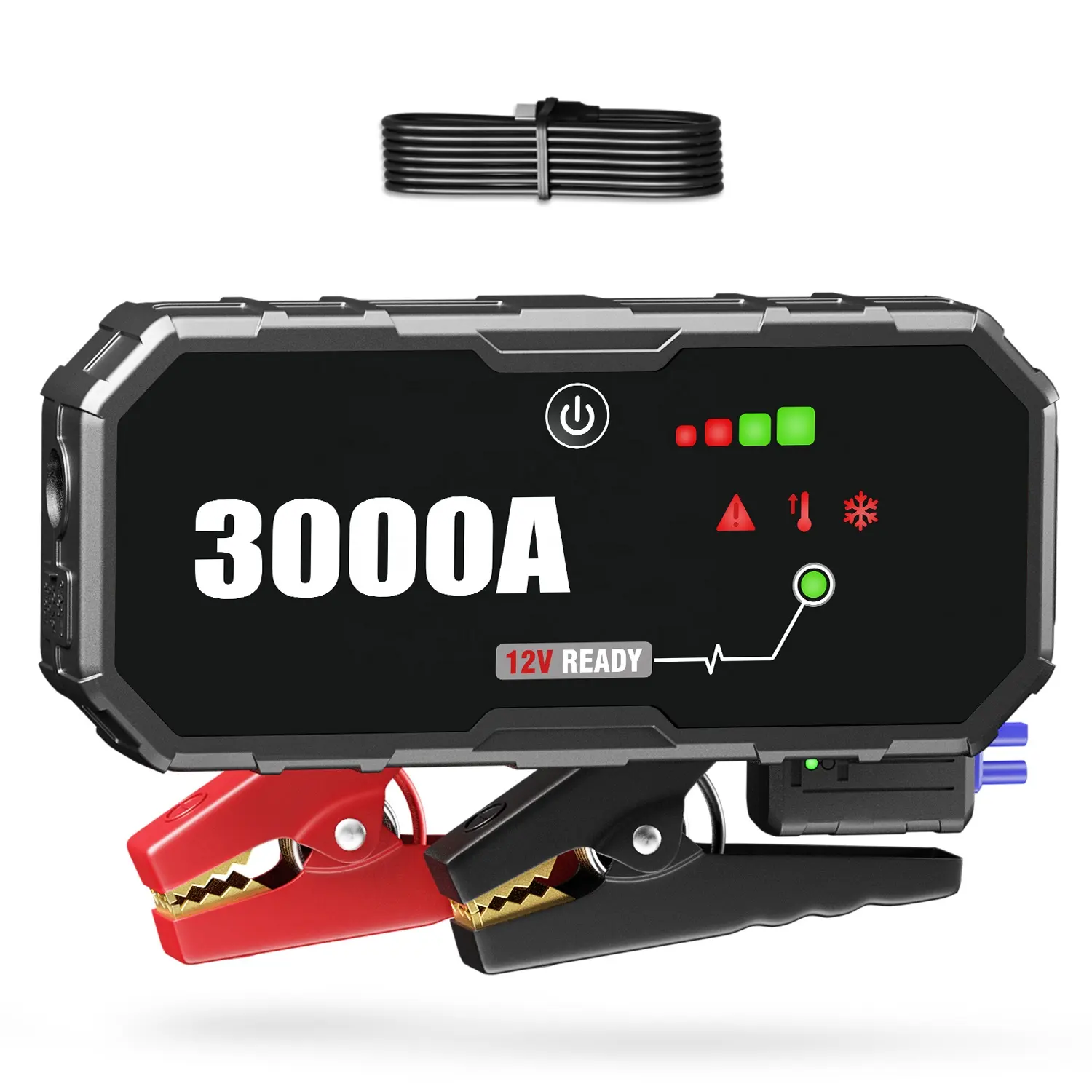Jump Starter 3000A Portable 12 Volt Car battery Heavy duty high booster ...