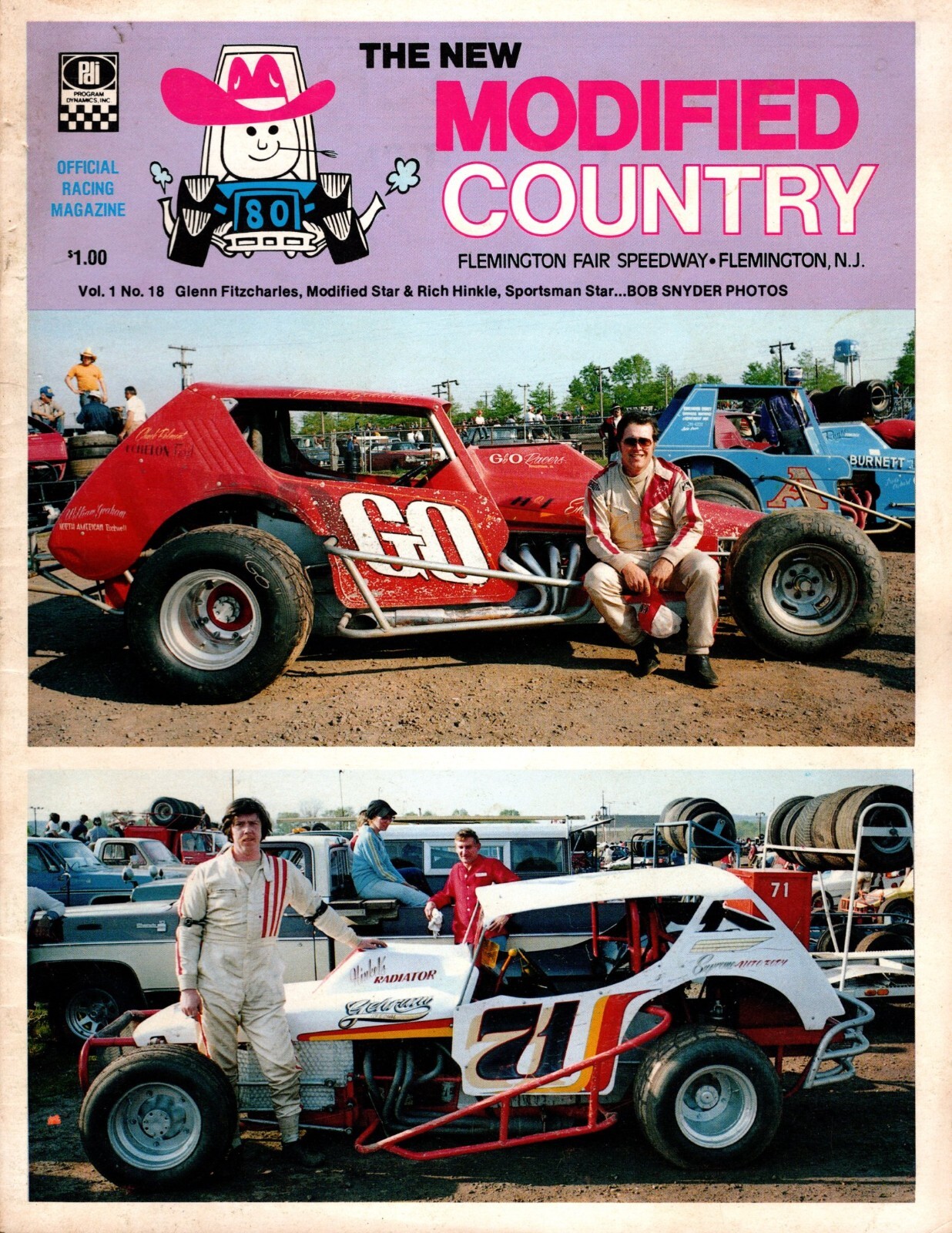 1980 Flemington Speedway Program Glenn Fitzgerald and Rich Hinkle | eBay