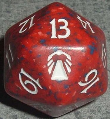 MTG DARKSTEEL 20 SIDED SPINDOWN LIFE COUNTER DICE RED D20 | eBay
