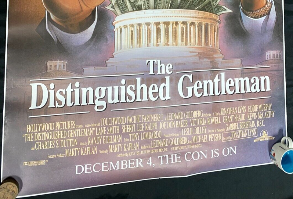 1992 The Distinguished Gentleman Promo Movie Double Sided 4x6ft Poster ...