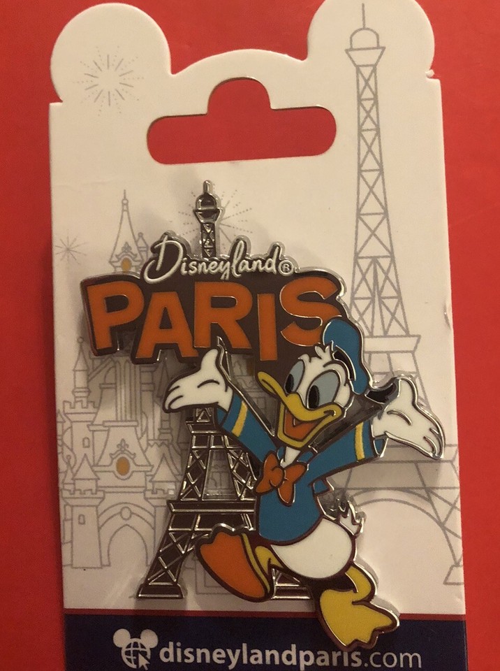 Disneyland Paris DLP DLRP Disney Logo Eiffel Tower Donald Duck Pin | eBay