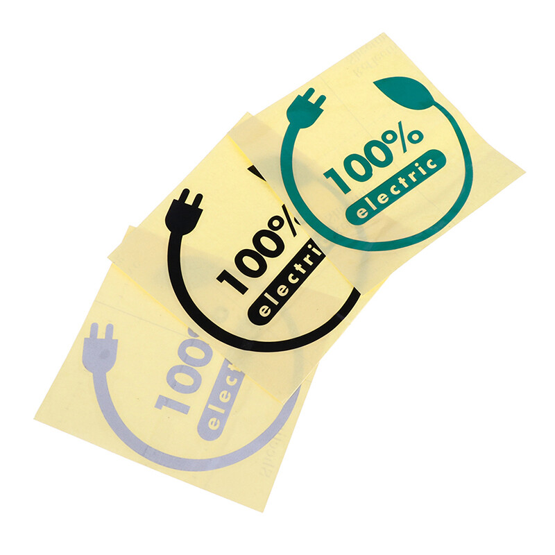 100% Electric Vehicle Funny Car Window Decal Bumper Sticker Hybrid Batt ...