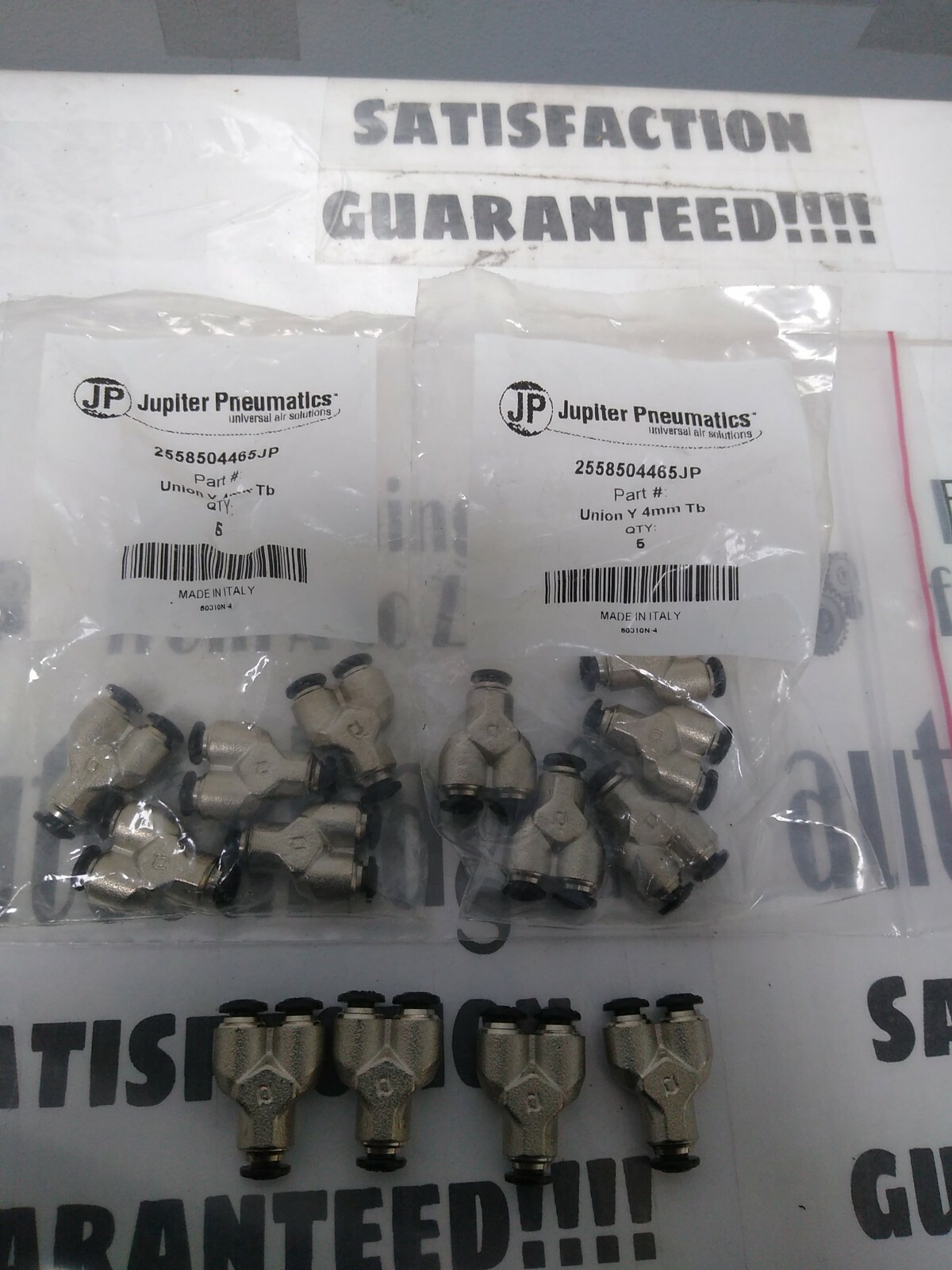 JUPITER PNEUMATICS,2558504465JP,4MM TUBE UNION Y 3X0.75X6 INCH LOT OF ...