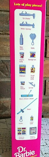 * 1995 DOCTOR BARBIE W/ 3 BABIES (Caucasian, African American ...