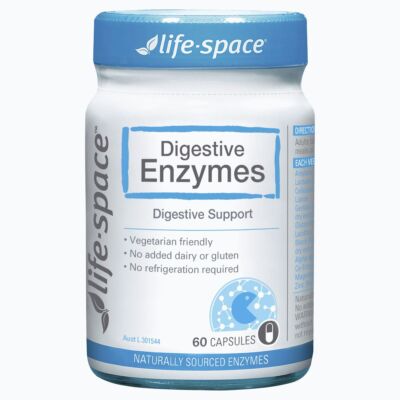 LIFE SPACE DIGESTIVE ENZY CAP 60 LIFE-SPACE ENZYMES CAPSULES PACK ...