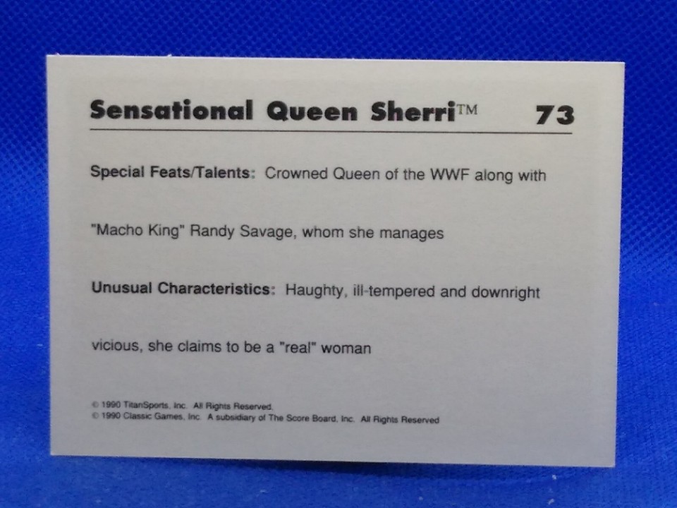 1990 TitanSports Classic WWF Sensational Queen Sherri #73 | eBay