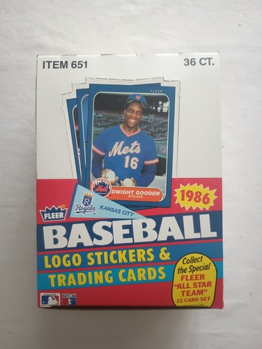 1986 Fleer Baseball New From Carton Unopened Wax Box RARE Conseco? #651 ...