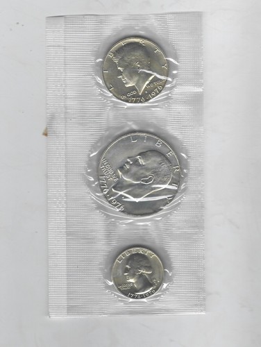 1776-1976 S US Bicentennial SILVER Uncirculated Mint Set (3) Coins - 40 ...