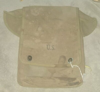 WWII US Map Case Bag Pouch 1942 Dated Army Military General Shoe Corp ...