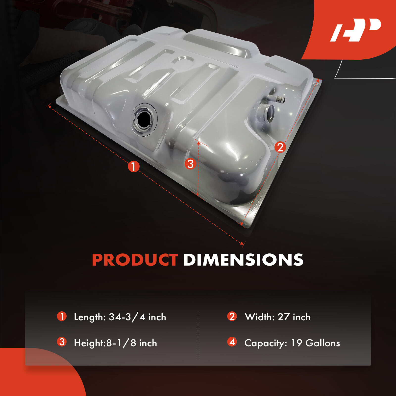 A-Premium 19 Gallons Fuel Tank for Ford F-150/F-350 F-250 73-78 F-100 ...