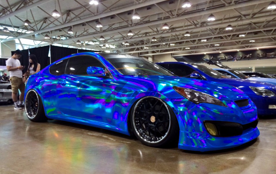 Holographic Rainbow Neo Chrome Car Vinyl Wrap Sticker Decal Air Bubble ...