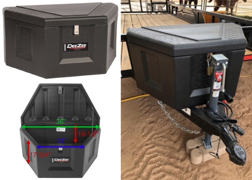 Dee Zee DZ91717P Poly Triangle Trailer Storage Box Black New Free ...