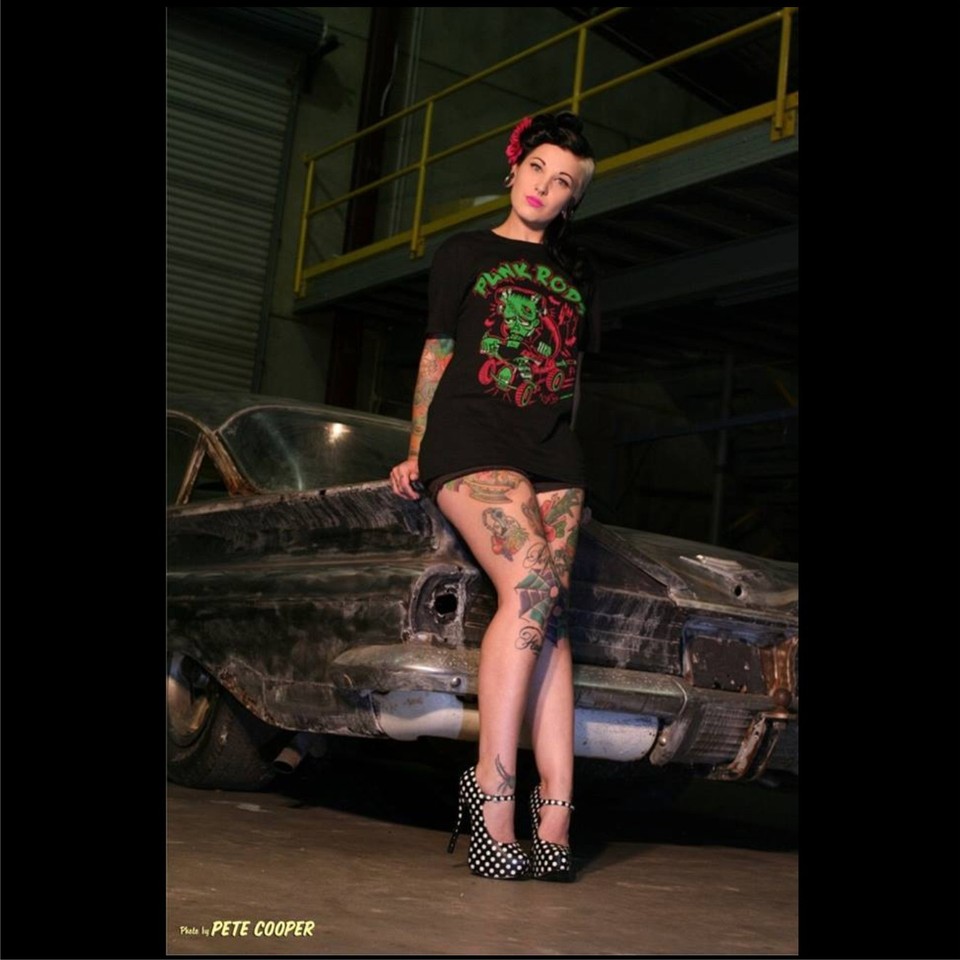 PUNK RODS - GUYS T-SHIRT - MONSTER HOT ROD ROCKABILLY PIN UP GOTH | eBay