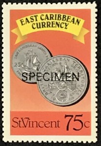 St. Vincent #1081b MNH Specimen East Caribbean Currency Coins Perf 13 ...
