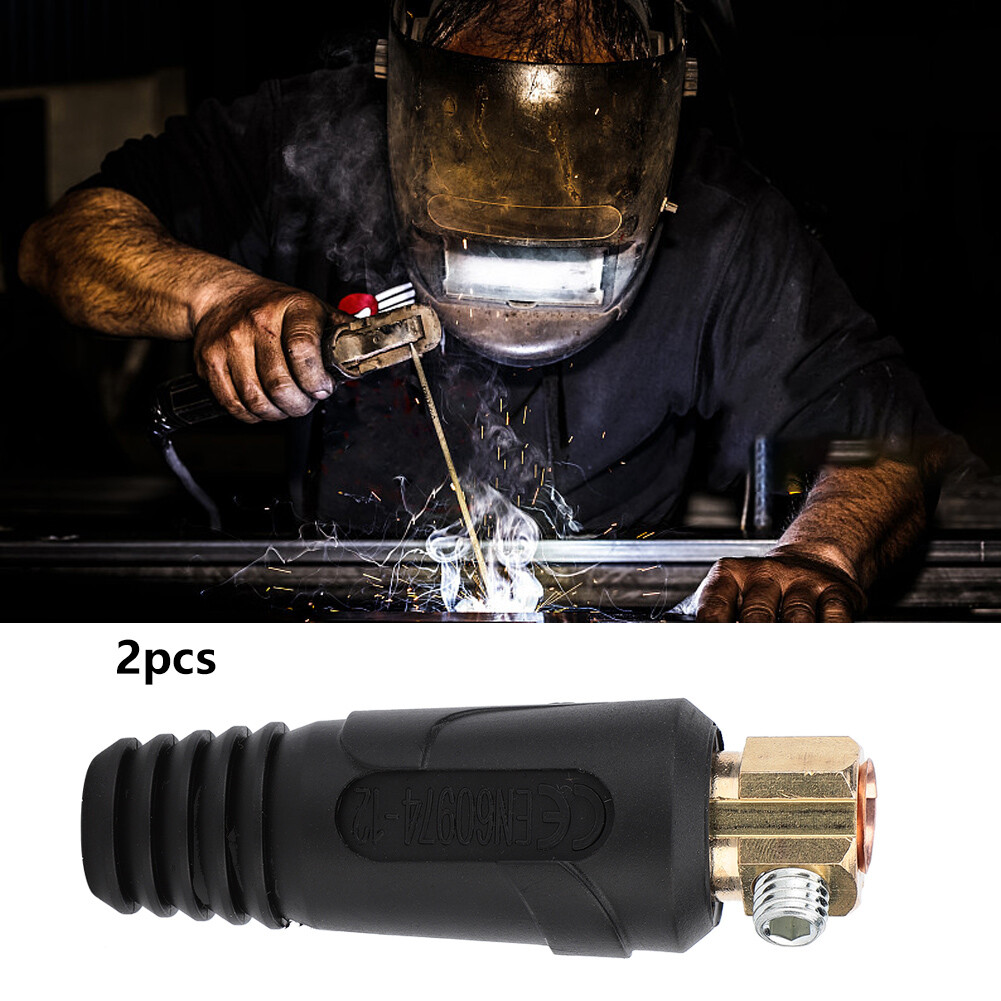 2pcs Copper Euro Style Welding Cable Quick Connector 200-400A Welding ...