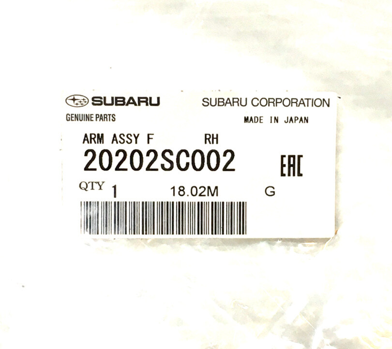 Subaru 20202SC003 Suspension Control Arm (right for sale online | eBay