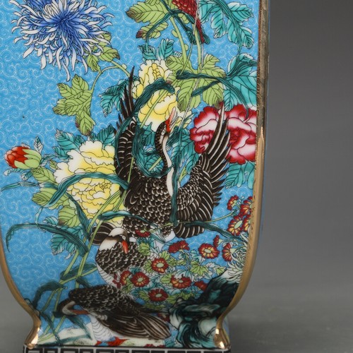 10" China Qing Colour Enamels Porcelain Gild Blue Glaze Plum Blossom ...