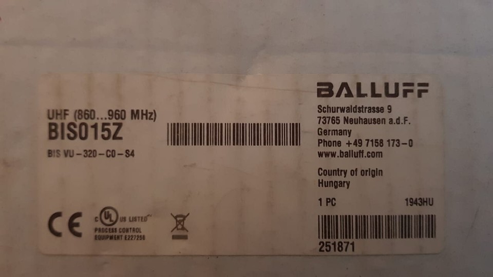 Balluff BIS015Z UHF read/write heads and antennas (860...960 MHz) | eBay