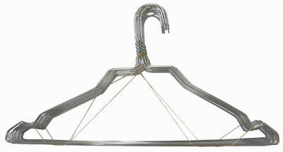 50 Steel Metal Wire NOTCHED Clothes Hangers Sz 16" 13G for Shirts Strap ...