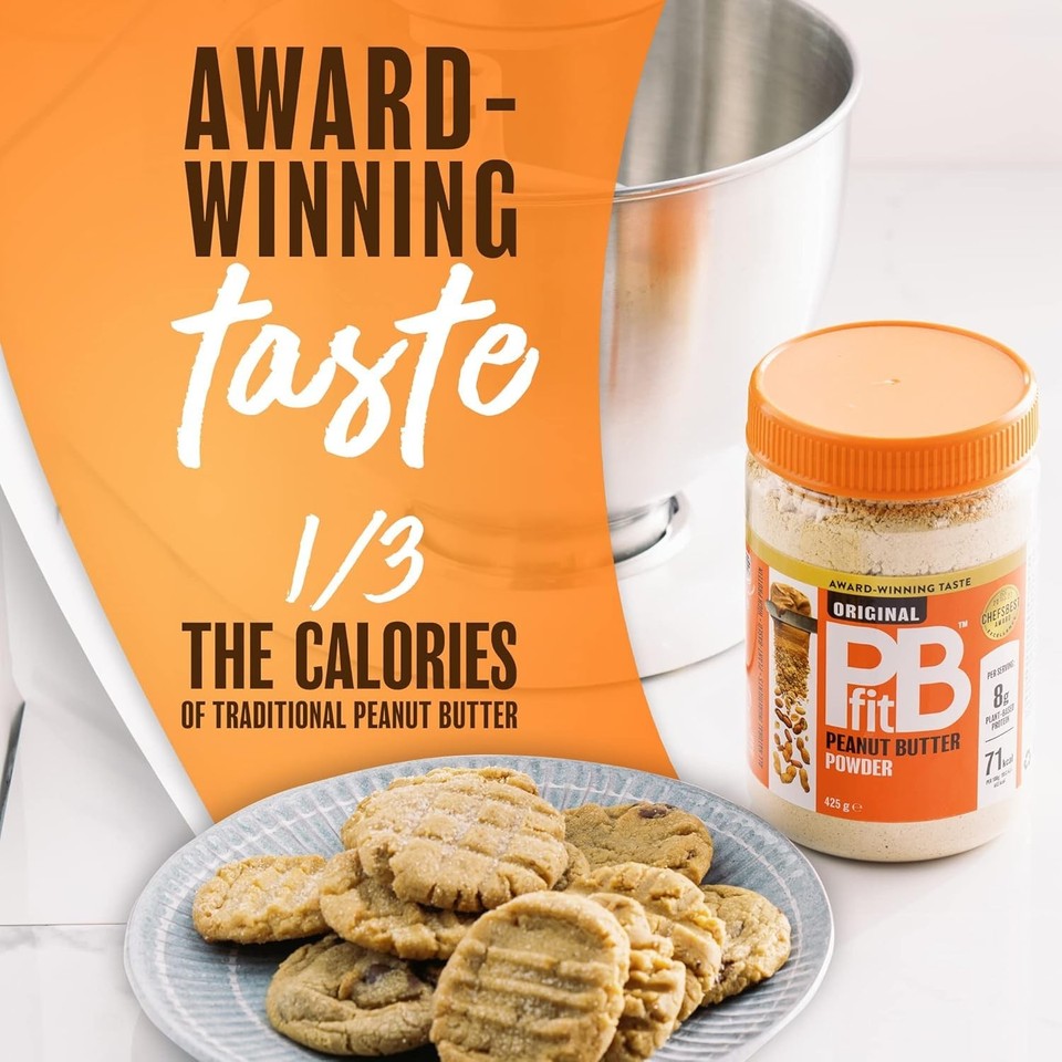 PB Fit Peanut Butter Powder 425g High Protein, 87% Less Fat Vegan BBe ...
