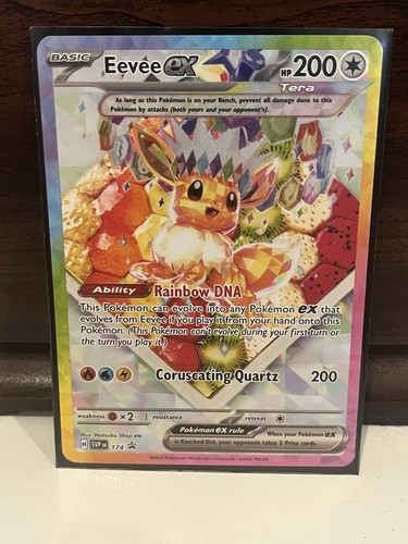 Eevee Ex SVP 174 Black Star Promo Prismatic Evolutions UPC Pokemon TCG ...