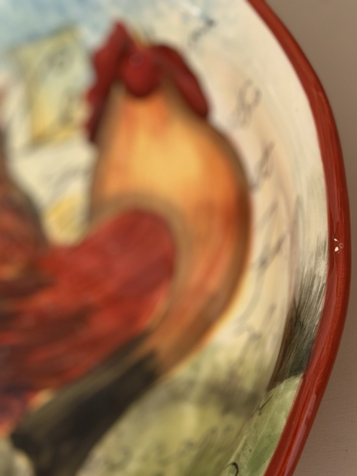 Certified International Susan Winget Le Rooster Large Serving Bowl ...