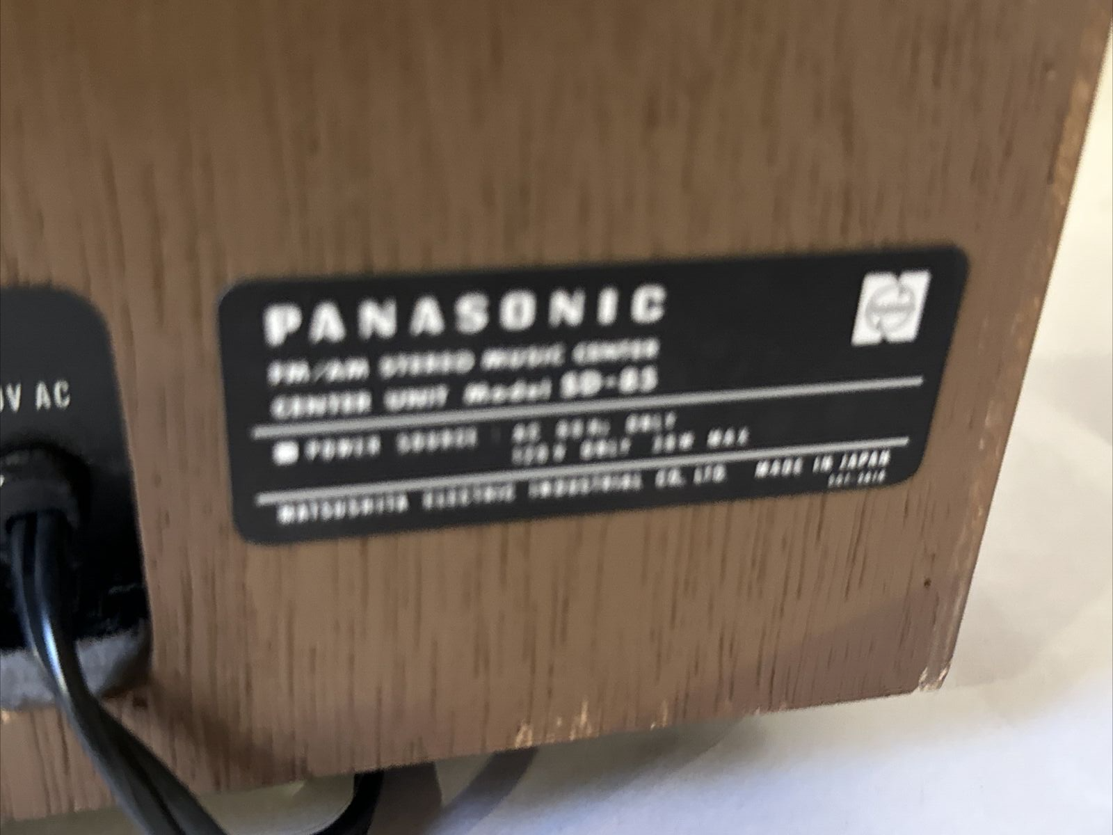 PANASONIC SD-85 Stereo Record Player AM/FM Receiver Music Center ...