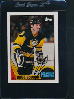 1987/88 Topps #125 Doug Bodger Penguins Signed Auto *C9447 | eBay