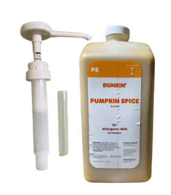 Dunkin Donuts PUMPKIN Spice Swirl 64 Oz Jug With PUMP & FREE SHIPPING ...