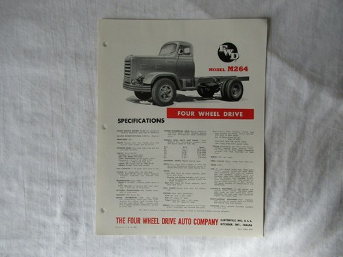 FWD Model M264 4WD truck trucks specification sheet brochure | eBay