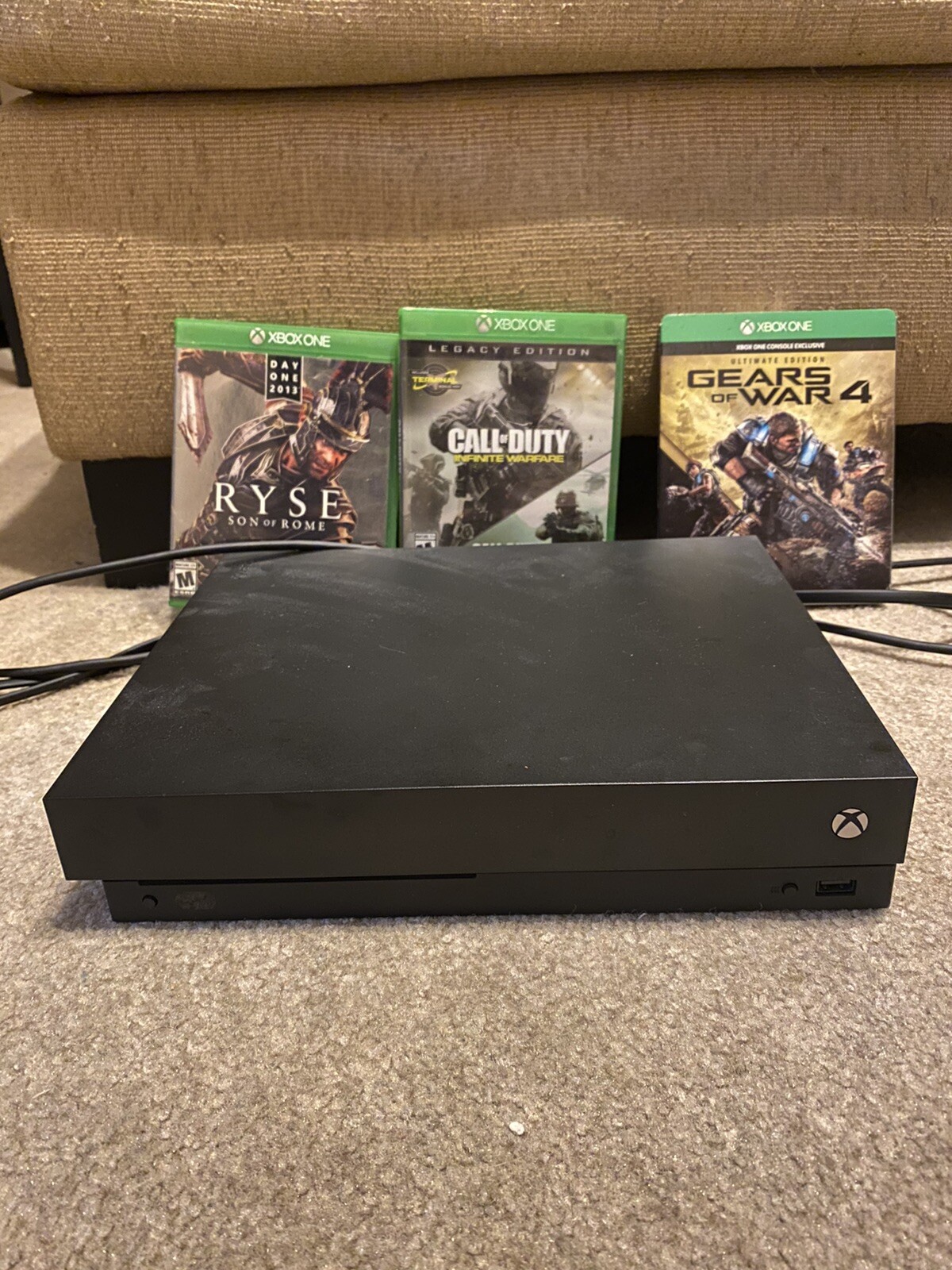 Microsoft Xbox One X 1TB Console—w/ Cables, Controller, And 3 Games ...