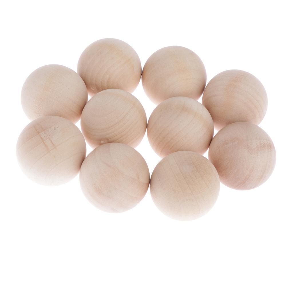 10x Hardwood Balls Natural Beech Wood Balls 40 Mm | eBay