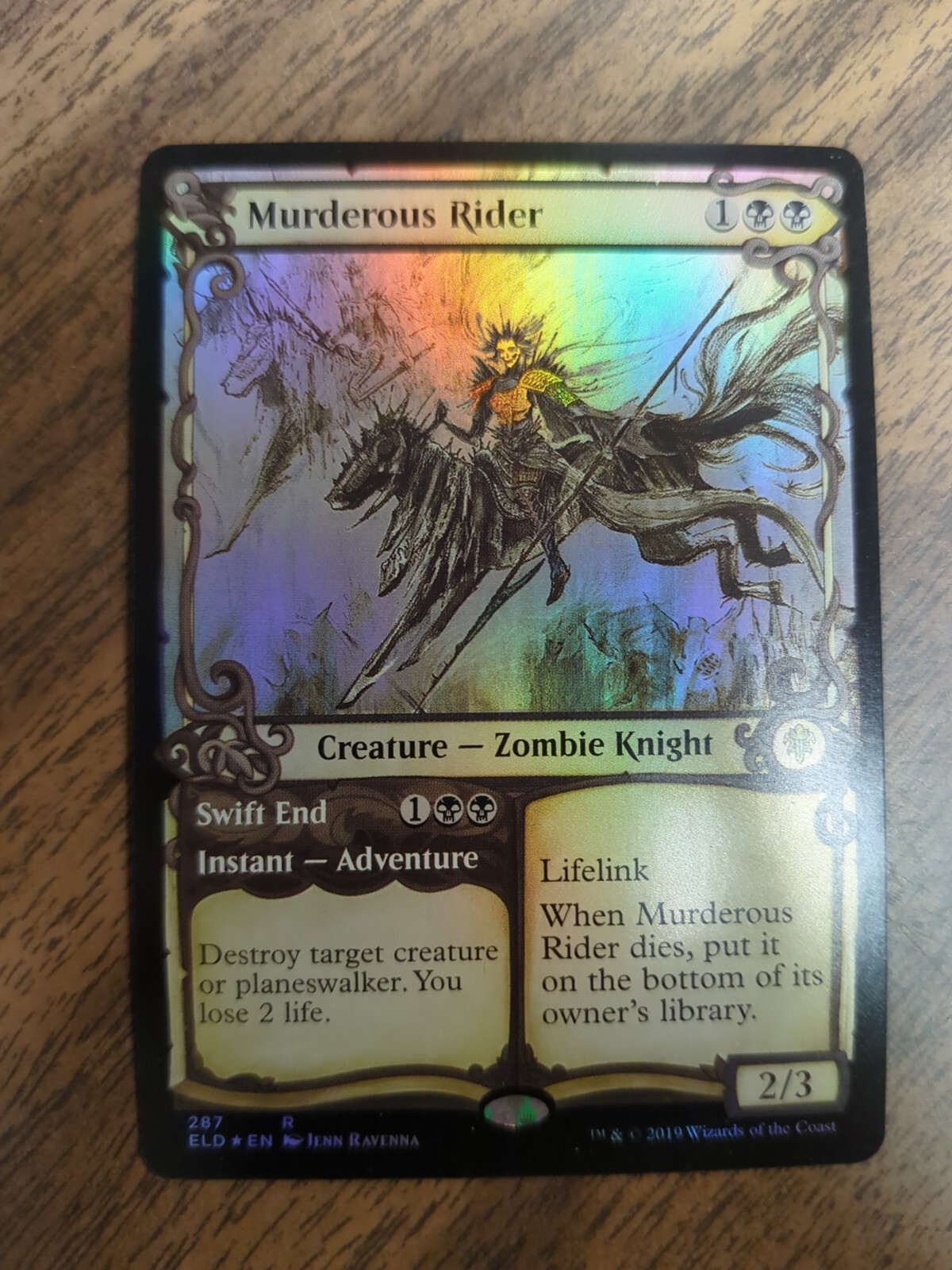 Murderous Rider Swift End - Foil - SHOWCASE -Throne of Eldraine- NM ...